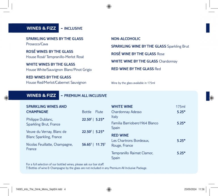 Marella Cruises Drinks Package Info! With Menu! - Cruise Monkeys