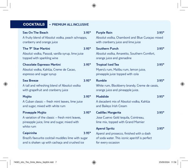 Marella Cruises Drinks Package Info! With Menu! - Cruise Monkeys