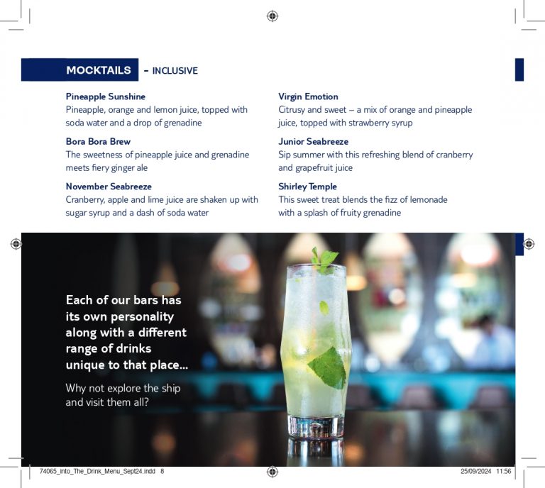 Marella Cruises Drinks Package Info! With Menu! - Cruise Monkeys