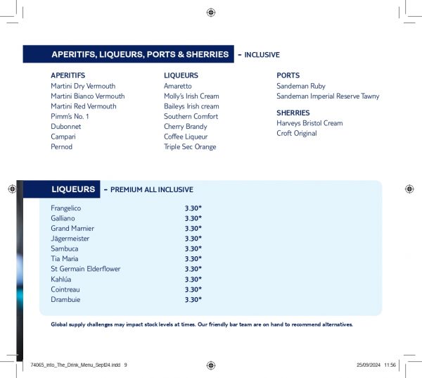 Marella Cruises Drinks Package Info! With Menu! - Cruise Monkeys