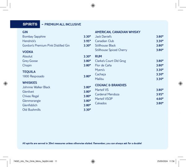 Marella Cruises Drinks Package Info! With Menu! - Cruise Monkeys