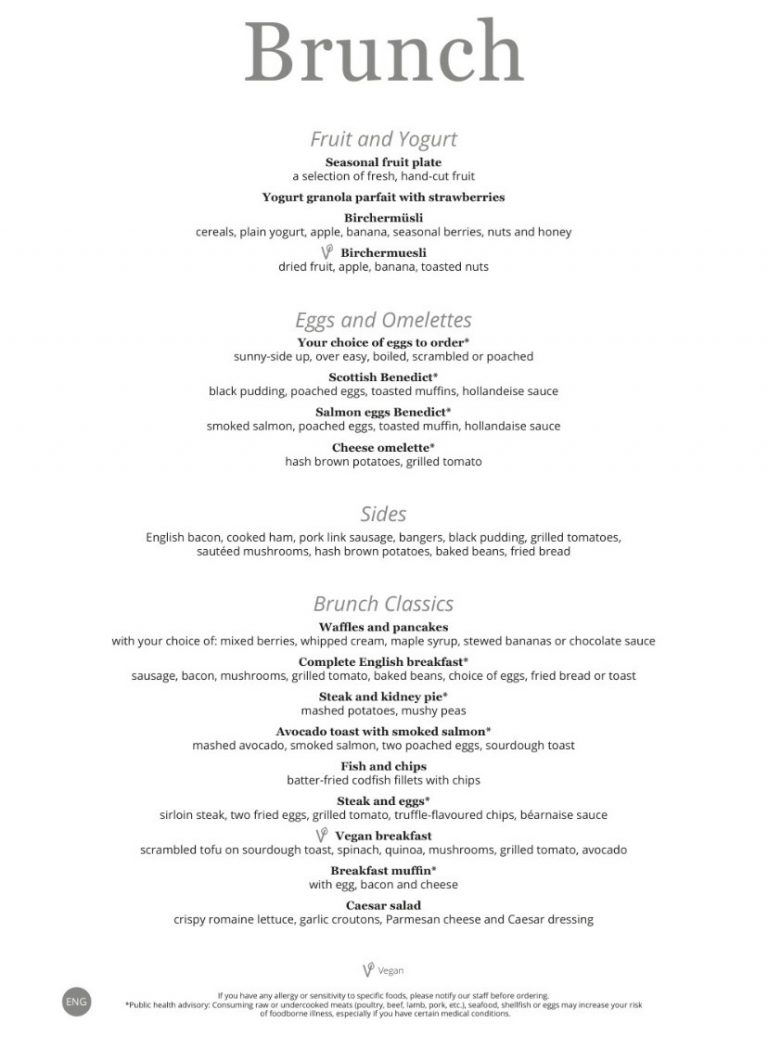 MSC Virtuosa Main Dining Room Menus 2025 – Breakfast, Brunch, Lunch ...