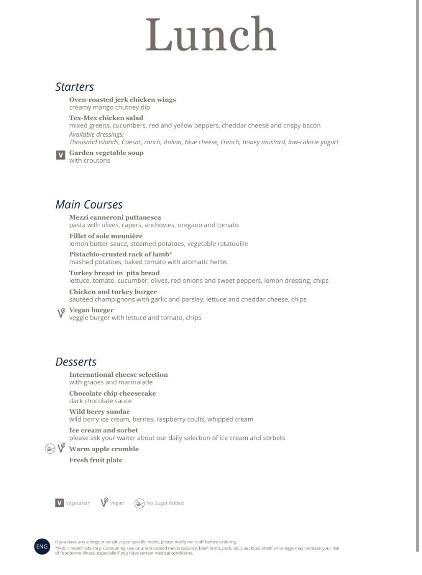 MSC Virtuosa Main Dining Room Menus 2025 – Breakfast, Brunch, Lunch ...
